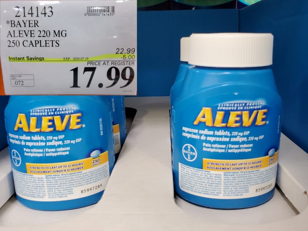 214143 BAYER ALEVE 220 MG 250 CAPLETS 5 00 INSTANT SAVINGS EXPIRES ON ...