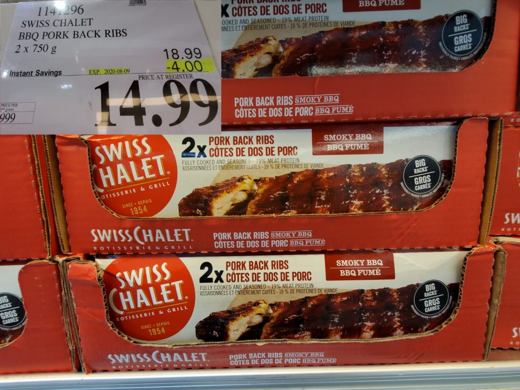1141296 SWISS CHALET BBQ PORK BACK RIBS 2 X 750 G 4 00 INSTANT SAVINGS ...