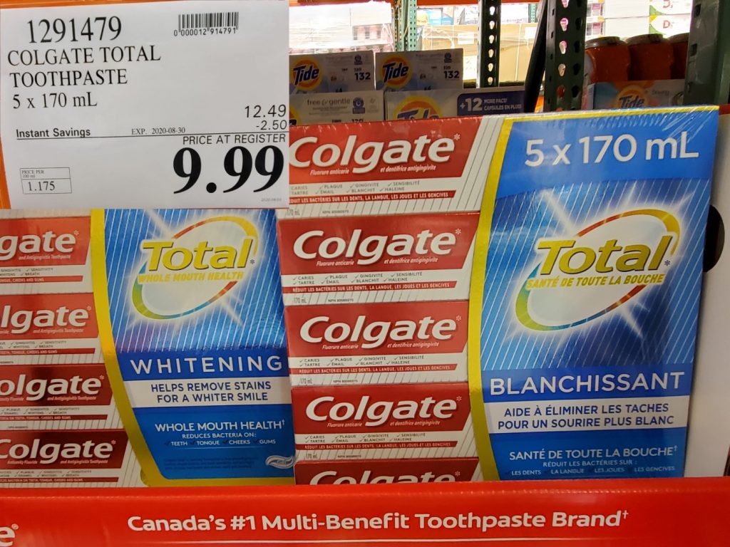 1291479 COLGATE TOTAL TOOTHPASTE 5 x 170 mL 2 50 INSTANT SAVINGS ...