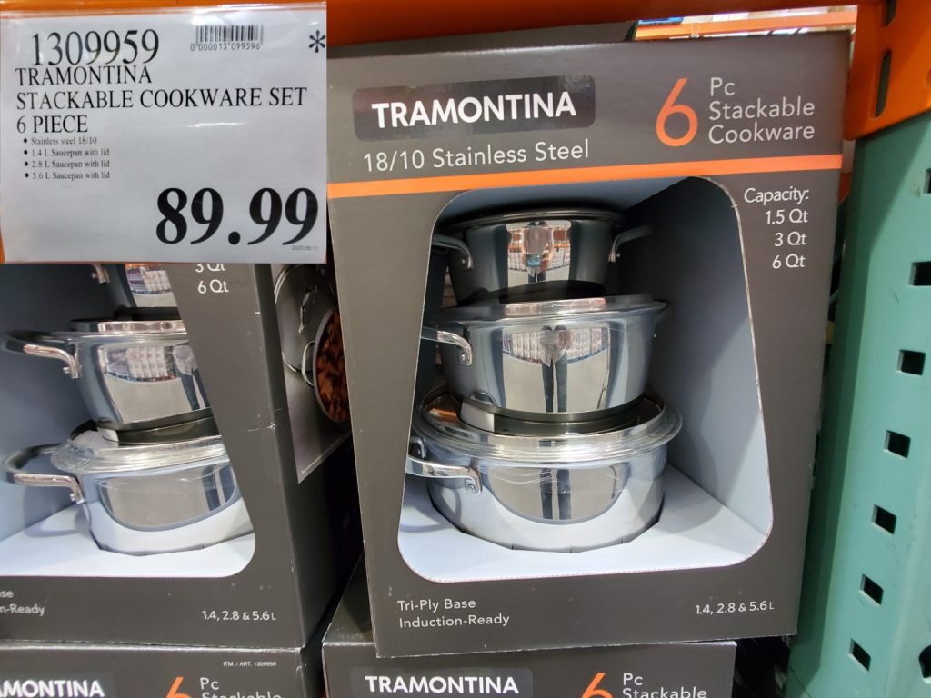 1309959 TRAMONTINA STACKABLE COOKWARE SET 6 PIECE 89 99 - Costco East ...