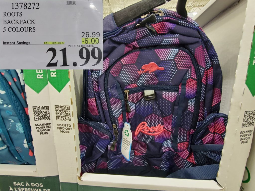 1378272 ROOTS BACKPACK 5 COLOURS 5 00 INSTANT SAVINGS EXPIRES ON 2020 ...