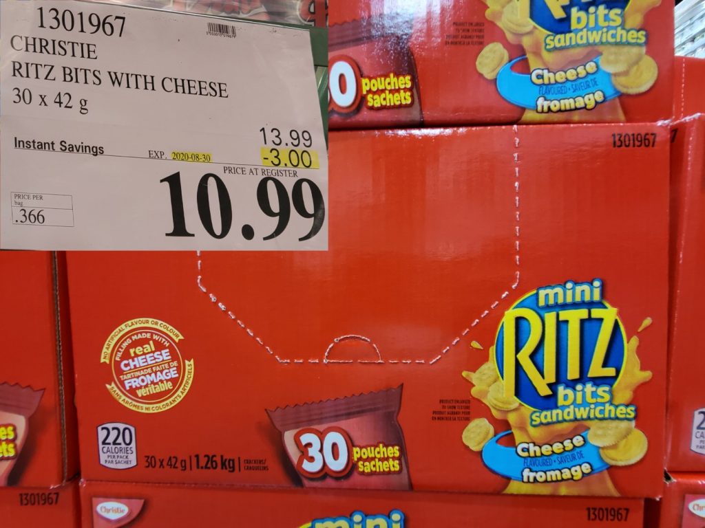 1301967 CHRISTIE RITZ BITS WITH CHEESE 30 x 42 g 3 00 INSTANT SAVINGS ...