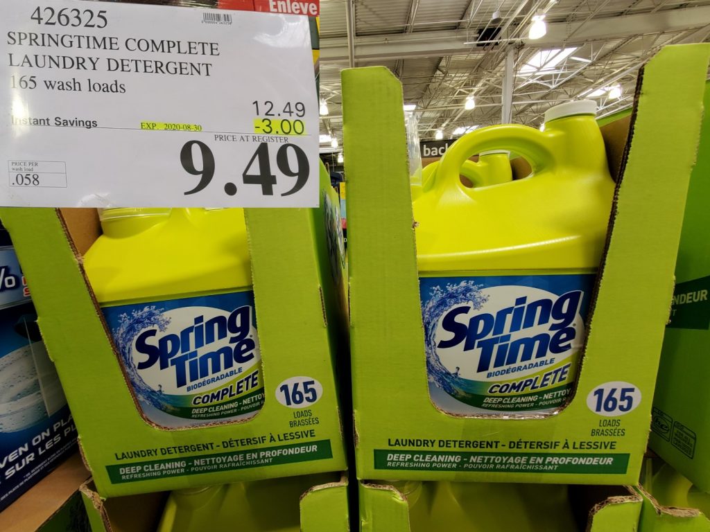 426325 SPRINGTIME COMPLETE LAUNDRY DETERGENT 165 wash loads 3 00 ...