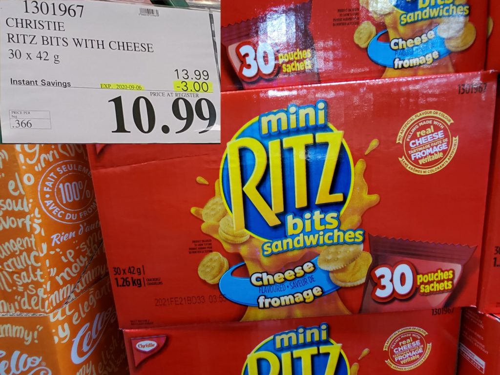 1301967 CHRISTIE RITZ BITS WITH CHEESE 30 x 42 g 3 00 INSTANT SAVINGS ...