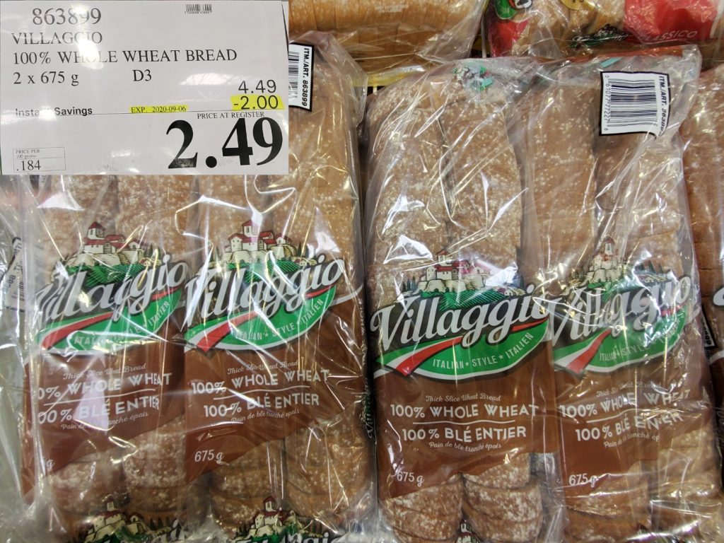 863899 VILLAGIO 100 WHOLE WHEAT BREAD 2 X 675 G 2 00 INSTANT SAVINGS ...