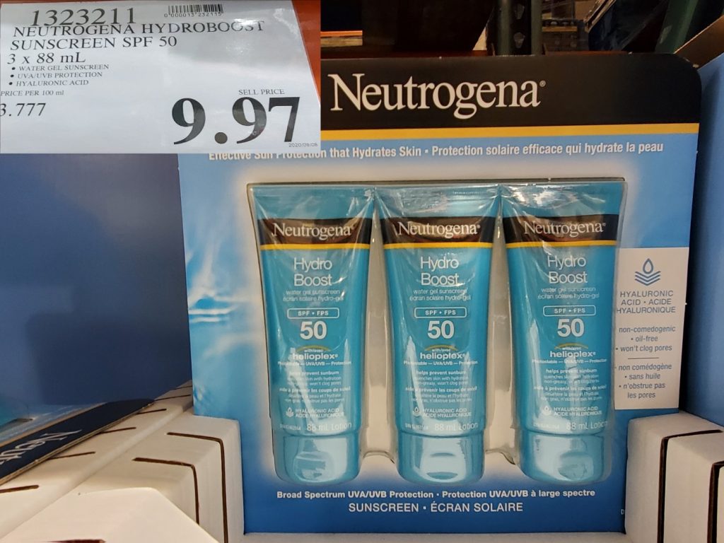 1323211 NEUTROGENA HYDROBOOST SUNSCREEN SPF 50 3 X 88 ML 9 97 - Costco ...