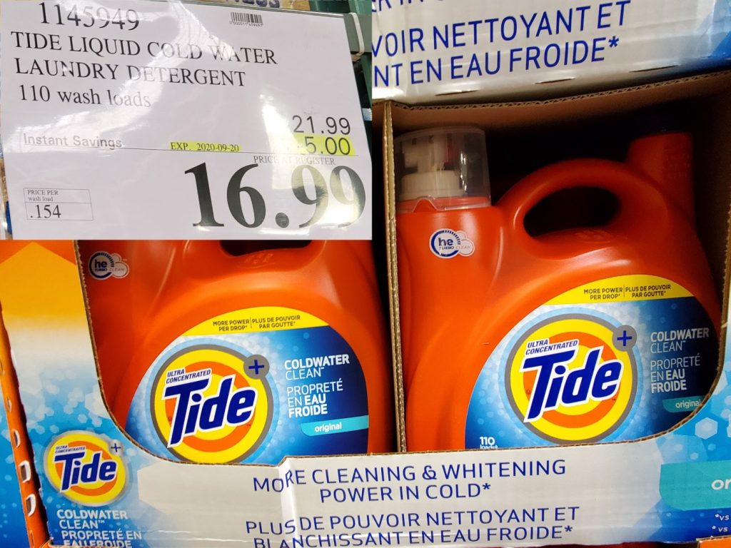 1145949 TIDE LIQUID COLD WATER LAUNDRY DETERGENT 110 WASH LOADS 5 00 ...