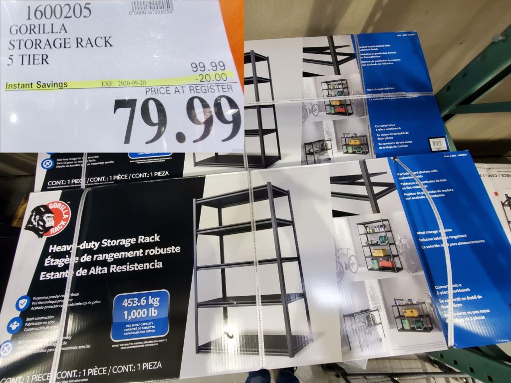 1600205 GORILLA STORAGE RACK 5 TIER 20 00 INSTANT SAVINGS EXPIRES ON ...