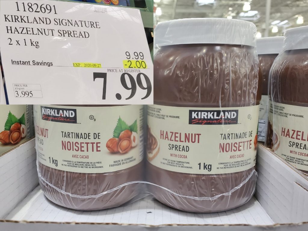 1182691 KIRKLAND SIGNATURE HAZELNUT SPREAD 2 X 1 KG 2 00 INSTANT ...