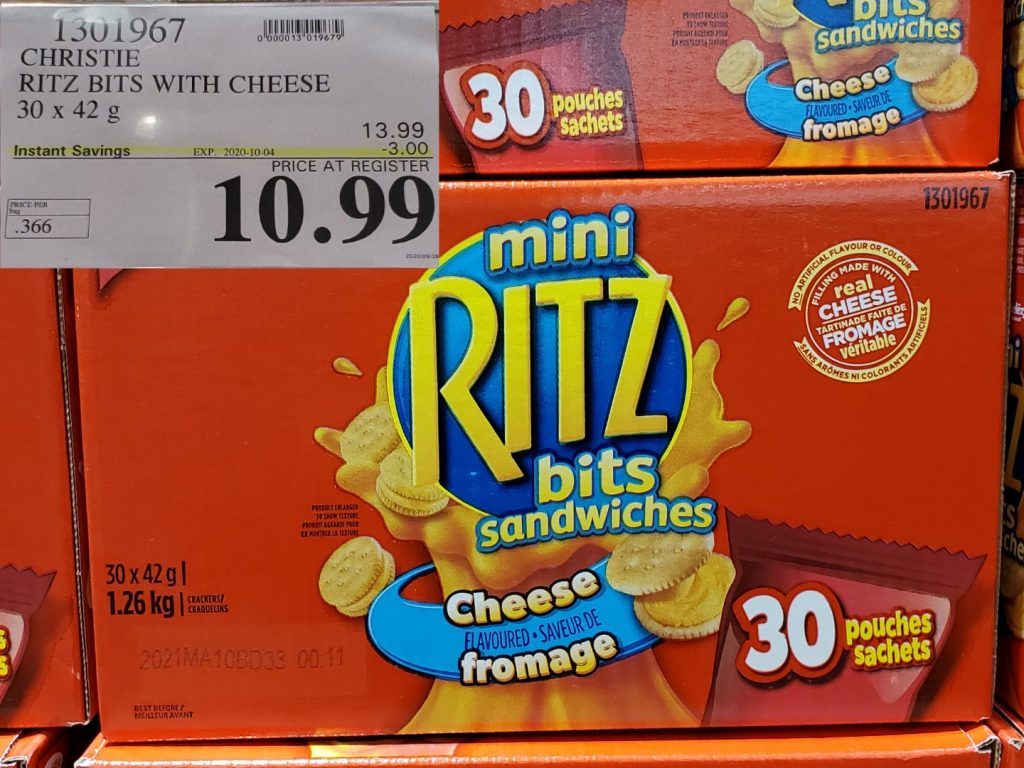 1301967 CHRISTIE RITZ BITS WITH CHEESE 30 x 42 g 3 00 INSTANT SAVINGS ...
