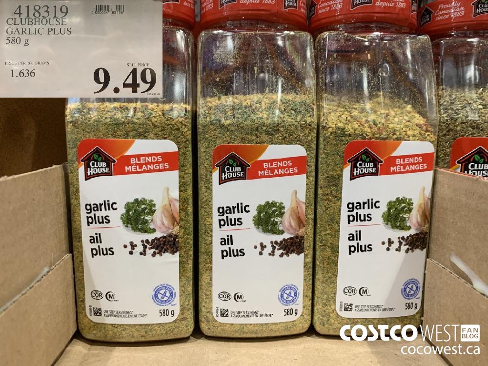 418319 CLUBHOUSE GARLIC PLUS 580 G 9 49 - Costco East Fan Blog