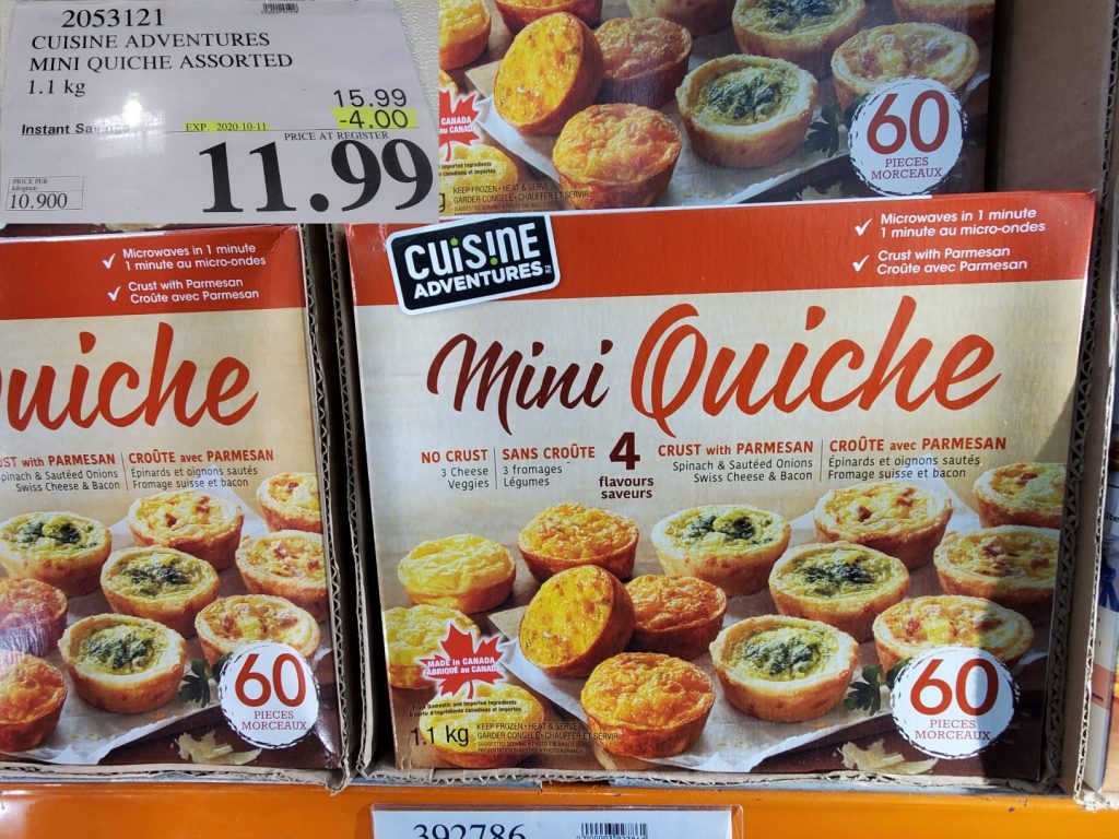 2053121 CUISINE ADVENTURES MINI QUICHE ASSORTED 1 1KG 4 00 INSTANT ...