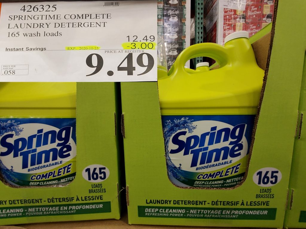 426325 SPRINGTIME COMPLETE LAUNDRY DETERGENT 165 wash loads 3 00 ...