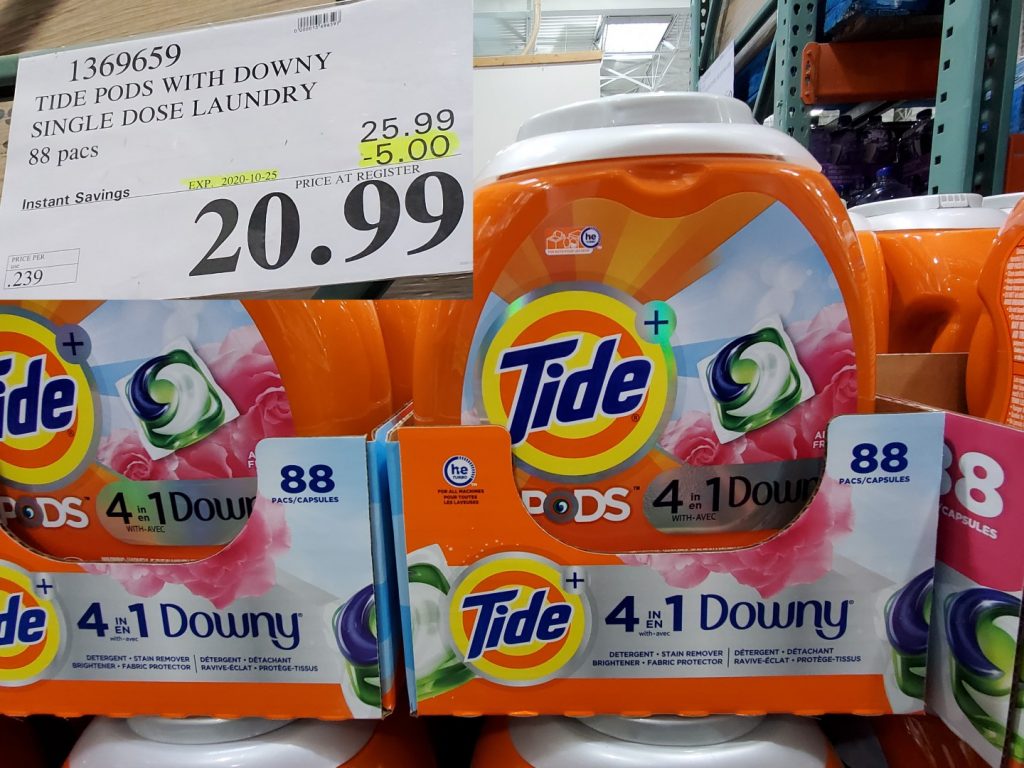 1369659 TIDE PODS WITH DOWNY SINGLE DOSE LAUNDRY 88 pacs 5 00 INSTANT ...