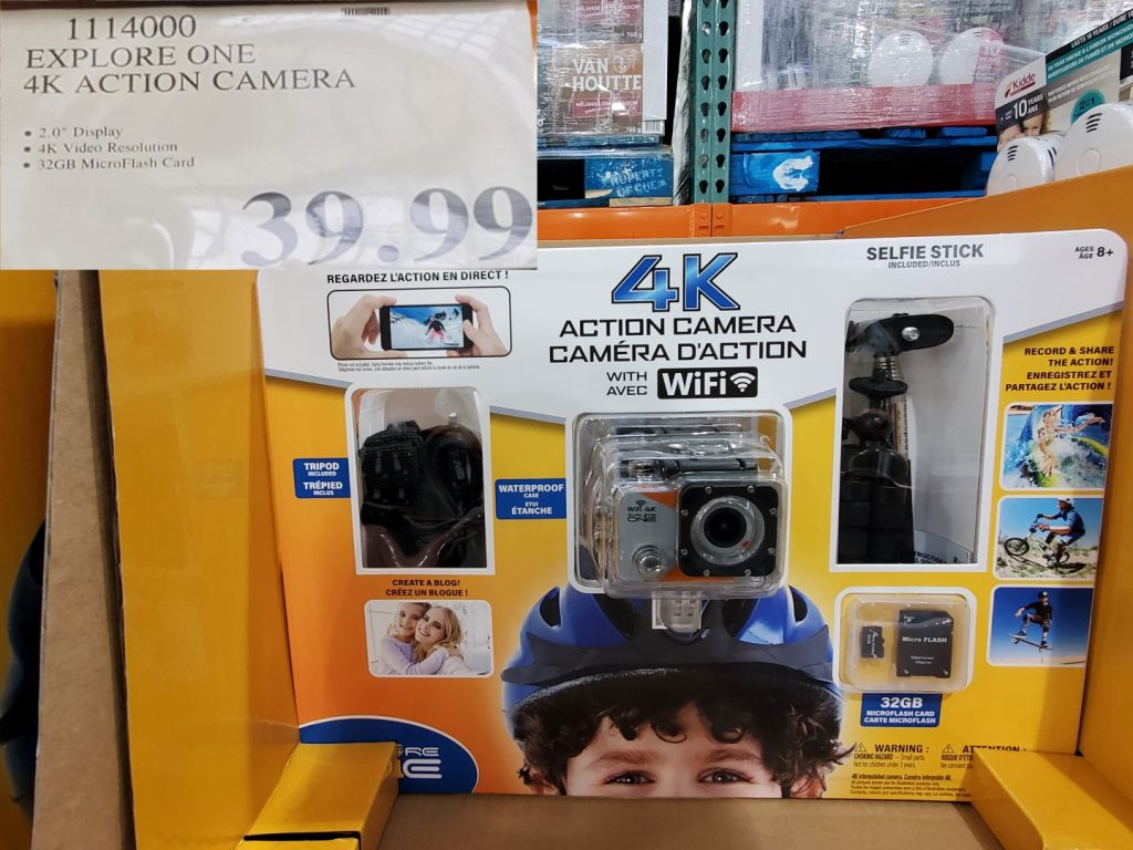 1114000 EXPLORE ONE 4K ACTION CAMERA 39 99 - Costco East Fan Blog