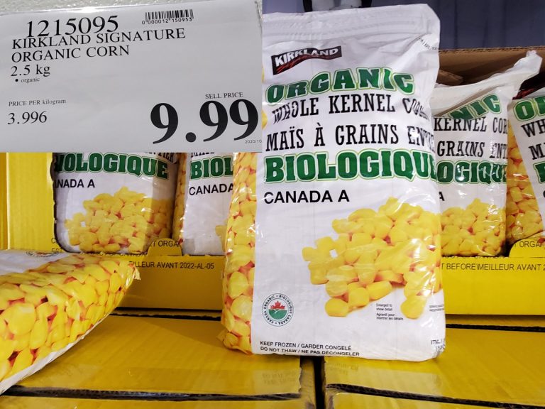 1215095 KIRKLAND SIGNATURE ORGANIC CORN 2 5 kg 9 99 - Costco East Fan Blog