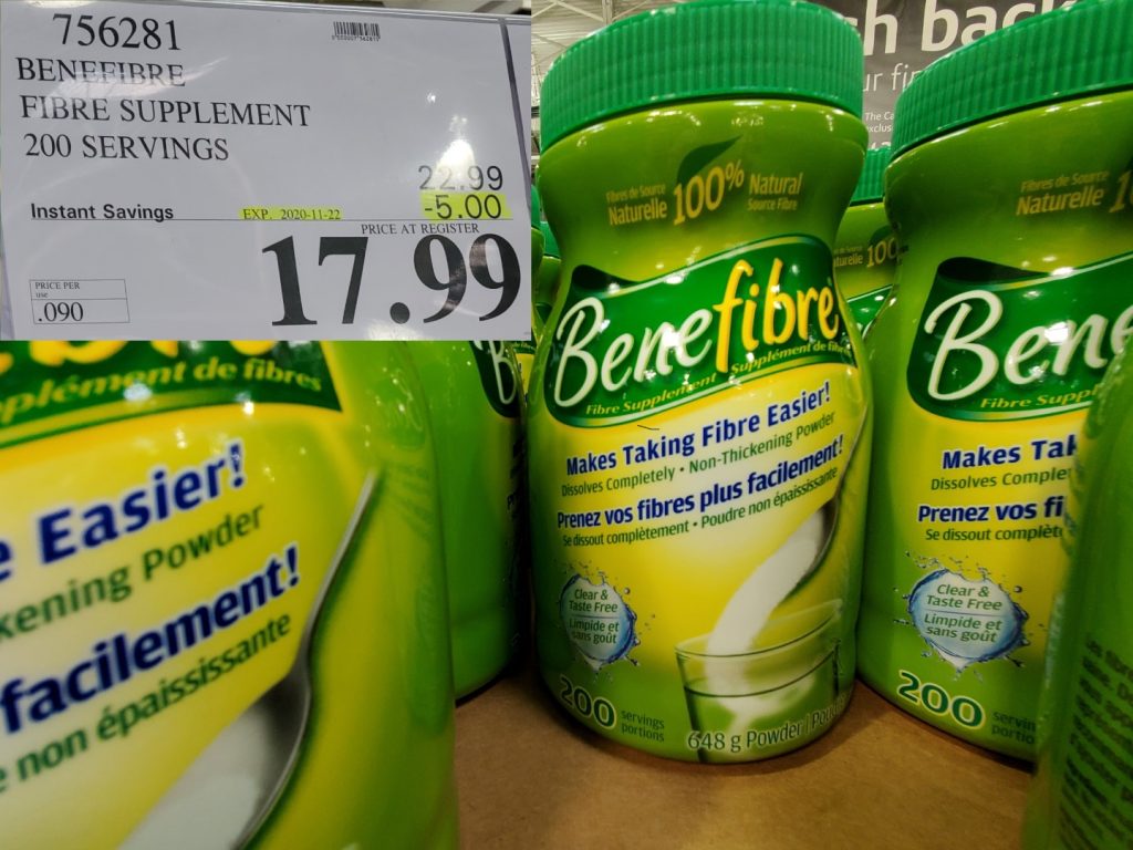 756281 BENEFIBRE FIBRE SUPPLEMENT 200 SERVINGS 5 00 INSTANT SAVINGS ...