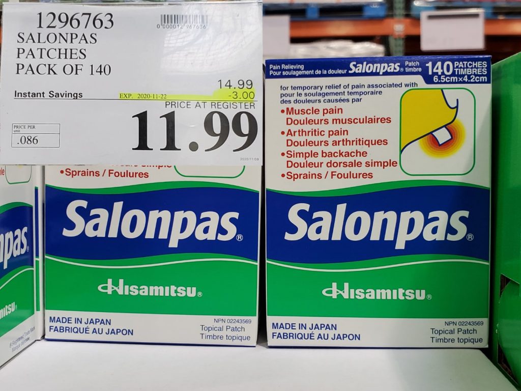 1296763 SALONPAS PATCHES PACK OF 140 3 00 INSTANT SAVINGS EXPIRES ON ...