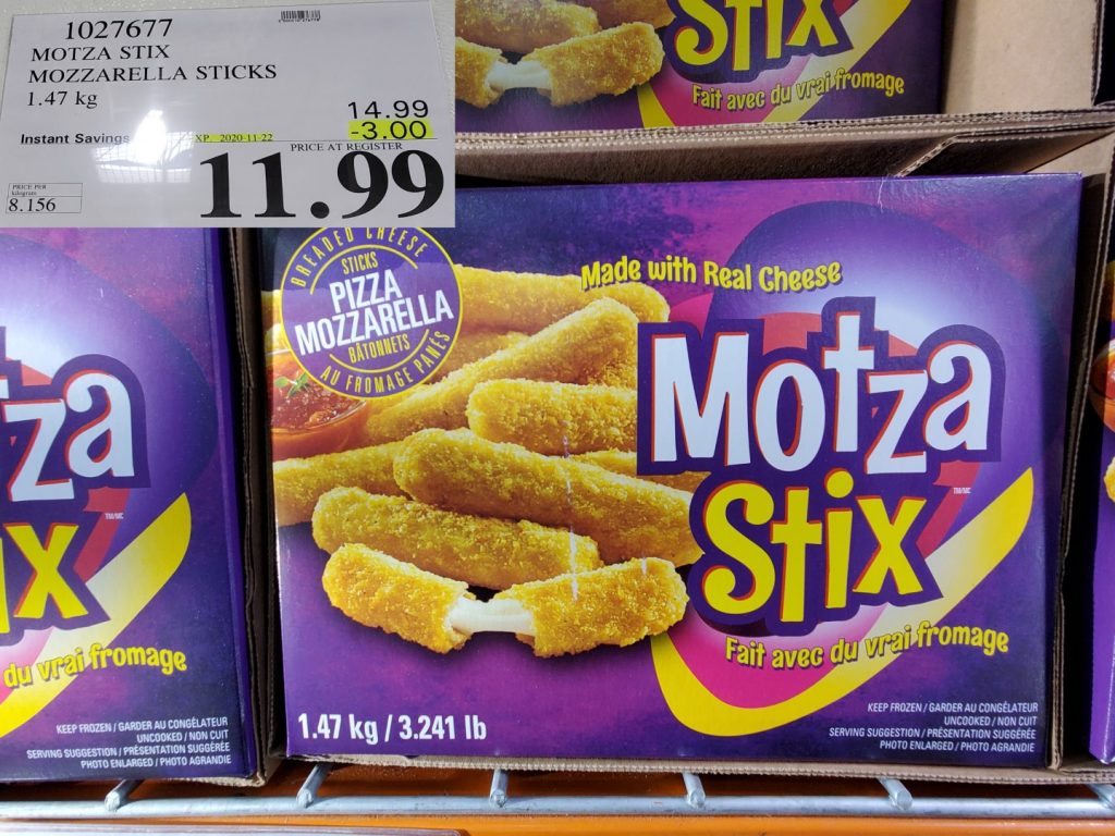 1027677 MOTZA STIX MOZZARELLA STICKS 1 47 kg 3 00 INSTANT SAVINGS ...
