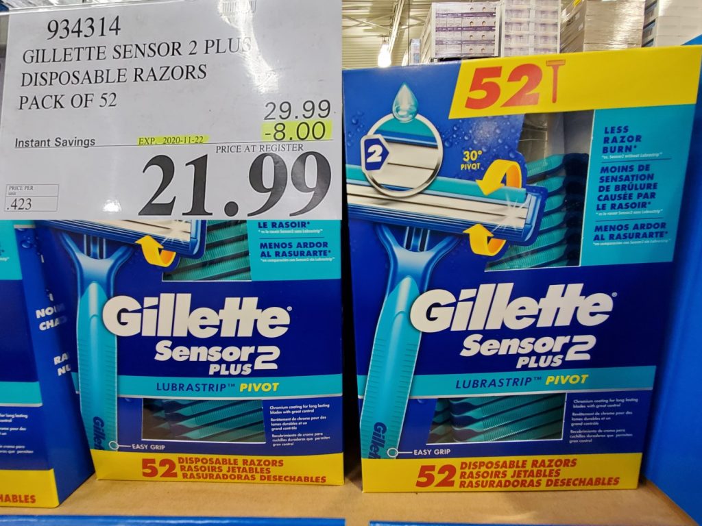 934314 GILLETTE SENSOR 2 PLUS DISPOSABLE RAZORS PACK OF 52 8 00 INSTANT ...