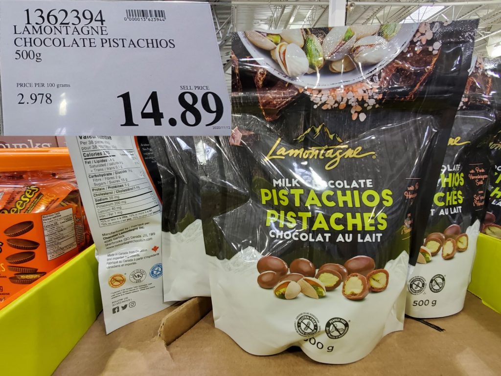 1362394 Lamontagne Chocolate Pistachios 500g 14 89 Costco East Fan Blog