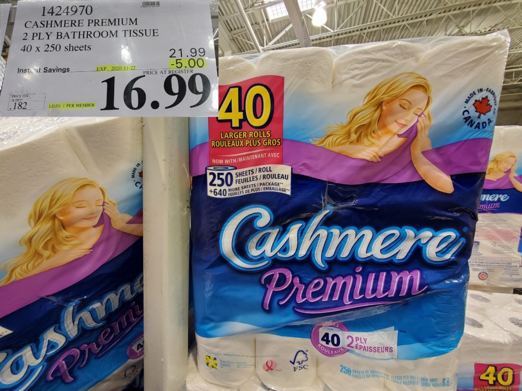 1424970 CASHMERE PREMIUM 2 PLY BATHROOM TISSUE 40 x 250 sheets 5 00 ...