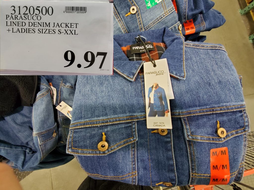 3120500 PARASUCO LINED DENIM JACKET LADIES SIZES S XXL 9 97 - Costco ...