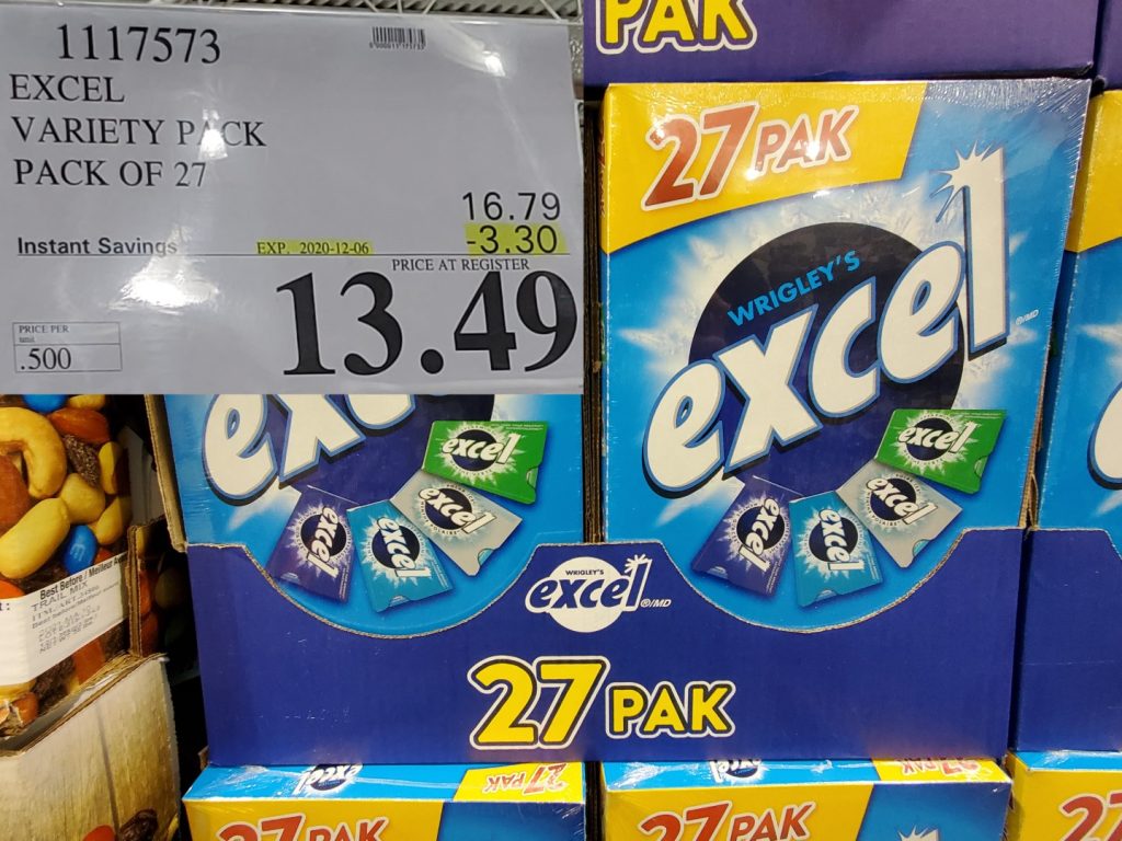 1117573 EXCEL VARIETY PACK PACK OF 27 3 30 INSTANT SAVINGS EXPIRES ON ...