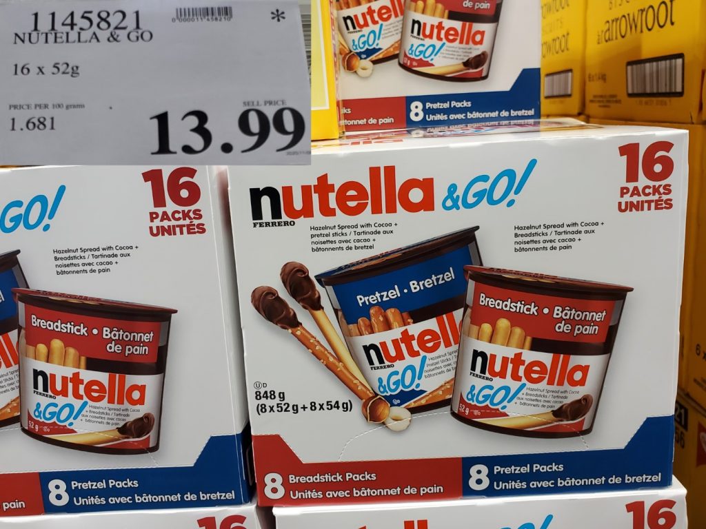 1145821 NUTELLA GO 16 X 52G 13 99 - Costco East Fan Blog