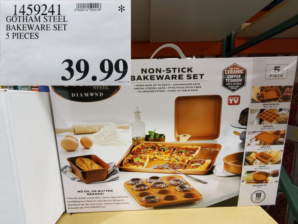 1459241 GOTHAM STEEL BAKEWARE SET 5 PIECES 39 99 - Costco East Fan Blog