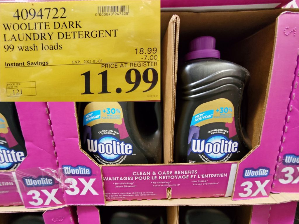 4094722 WOOLITE DARK LAUNDRY DETERGENT 99 wash loads 7 00 INSTANT ...