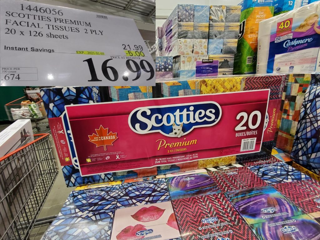 1446056 SCOTTIE PREMIUM FACIAL TISSUES 2 PLY 20 x 126 sheets 5 00 ...