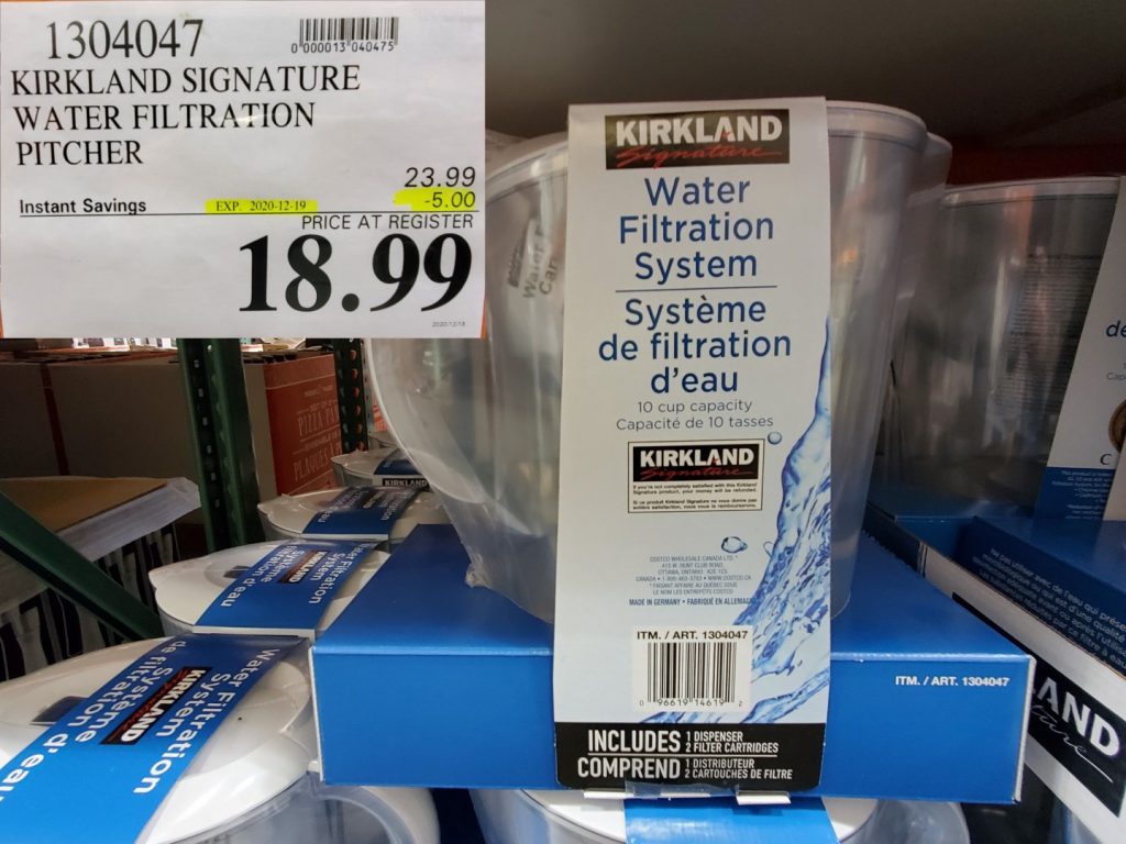 1304047 KIRKLAND SIGNATURE WATER FILTRATION PITCHER 5 00 INSTANT ...
