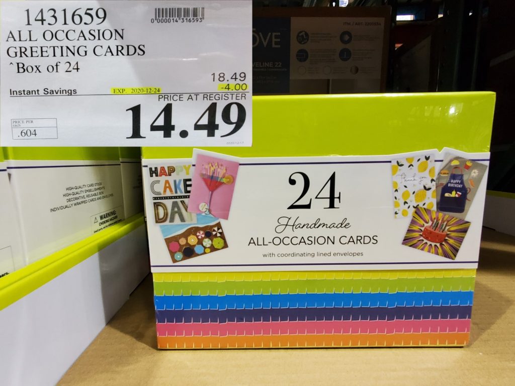 1431659 ALL OCCASION GREETING CARDS BOX OF 24 4 00 INSTANT SAVINGS ...