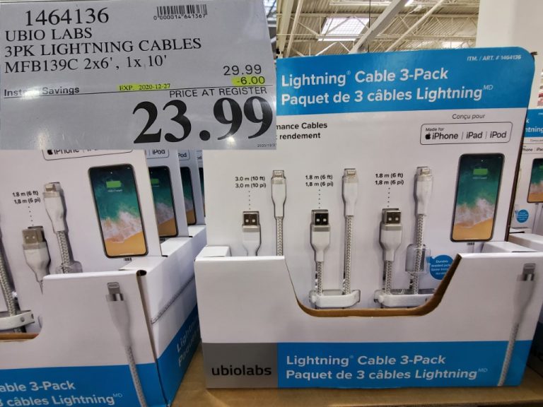 1464136 UBIO LABS 3PK LIGHTNING CABLES MFB139C 2x6 1x10 6 00 INSTANT ...