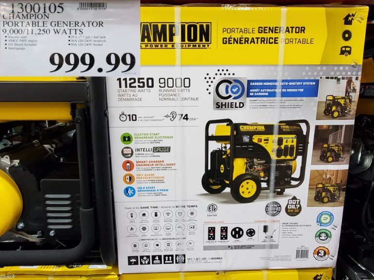 1300105 CHAMPION PORTABLE GENERATOR 9 000 11 250 WATTS 999 99 - Costco ...