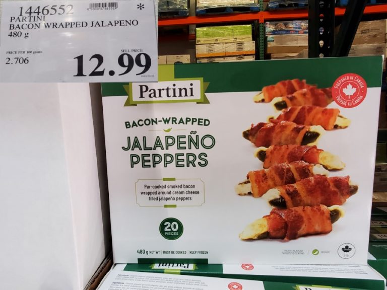 1446552 PARTINI BACON WRAPPED JALAPENO 480G 12 99 - Costco East Fan Blog