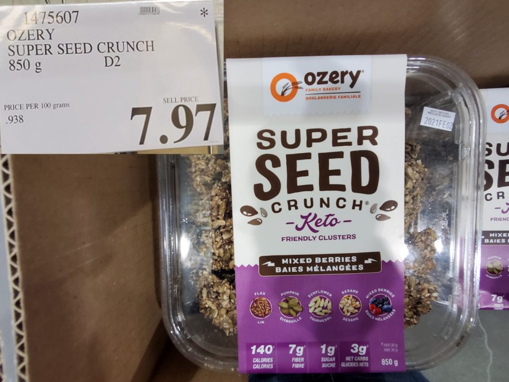 1475607 OZERY SUPER SEED CRUNCH 850 G 7 97 - Costco East Fan Blog