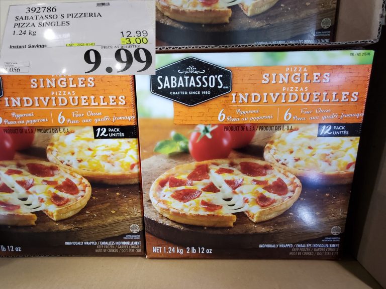 392786 SABATASSO S PIZZERIA PIZZA SINGLES 1 24 KG 3 00 INSTANT SAVINGS ...
