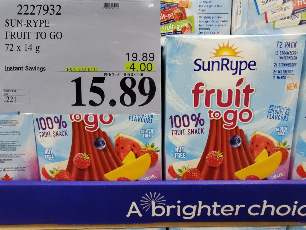 2227932 SUN RYPE FRUIT TO GO 72 X 14G 4 00 INSTANT SAVINGS EXPIRES ON ...