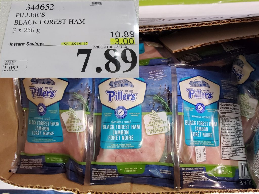 344652 PILLER S BLACK FOREST HAM 3 X 250 G 3 00 INSTANT SAVINGS EXPIRES ...