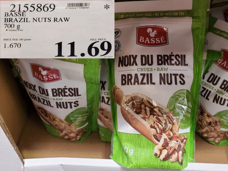 2155869 BASSE BRAZIL NUTS RAW 700 G 11 69 - Costco East Fan Blog