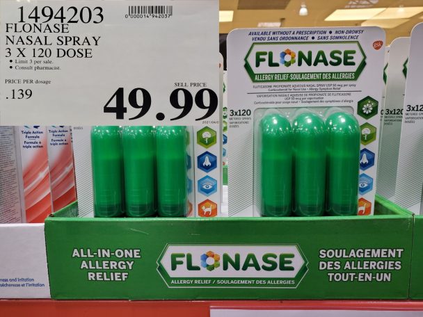 1494203 FLONASE NASAL SPRAY 3 X 120 DOSE 49 99 - Costco East Fan Blog