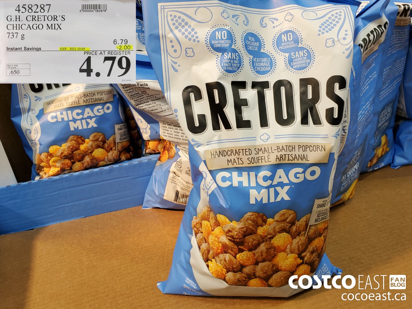 458287 G H CRETOR S CHICAGO MIX 737 g 2 00 INSTANT SAVINGS EXPIRES ON ...