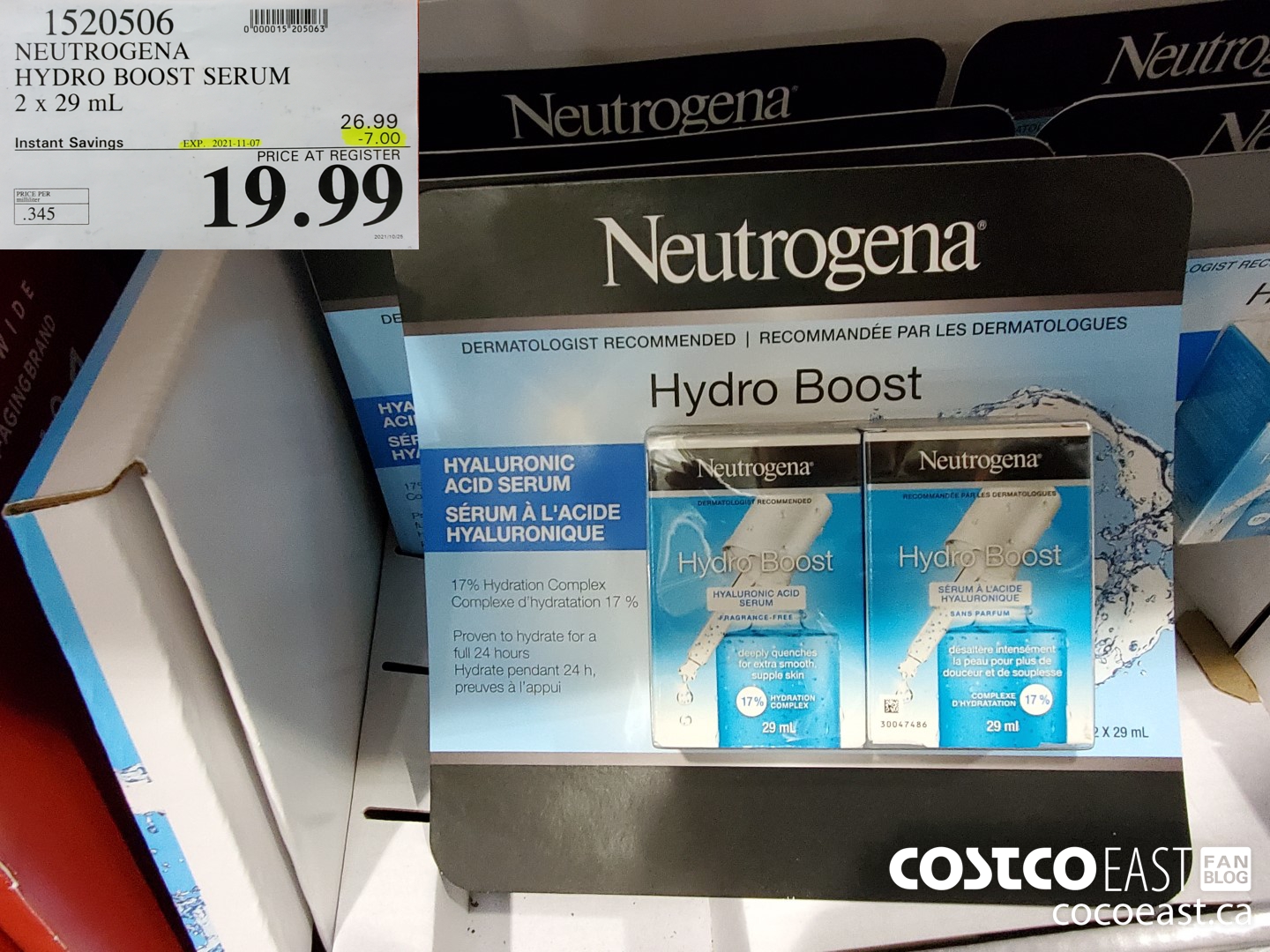 1520506 NEUTROGENA HYDRO BOOST SERUM 2 X 29 ML 7 00 INSTANT SAVINGS ...