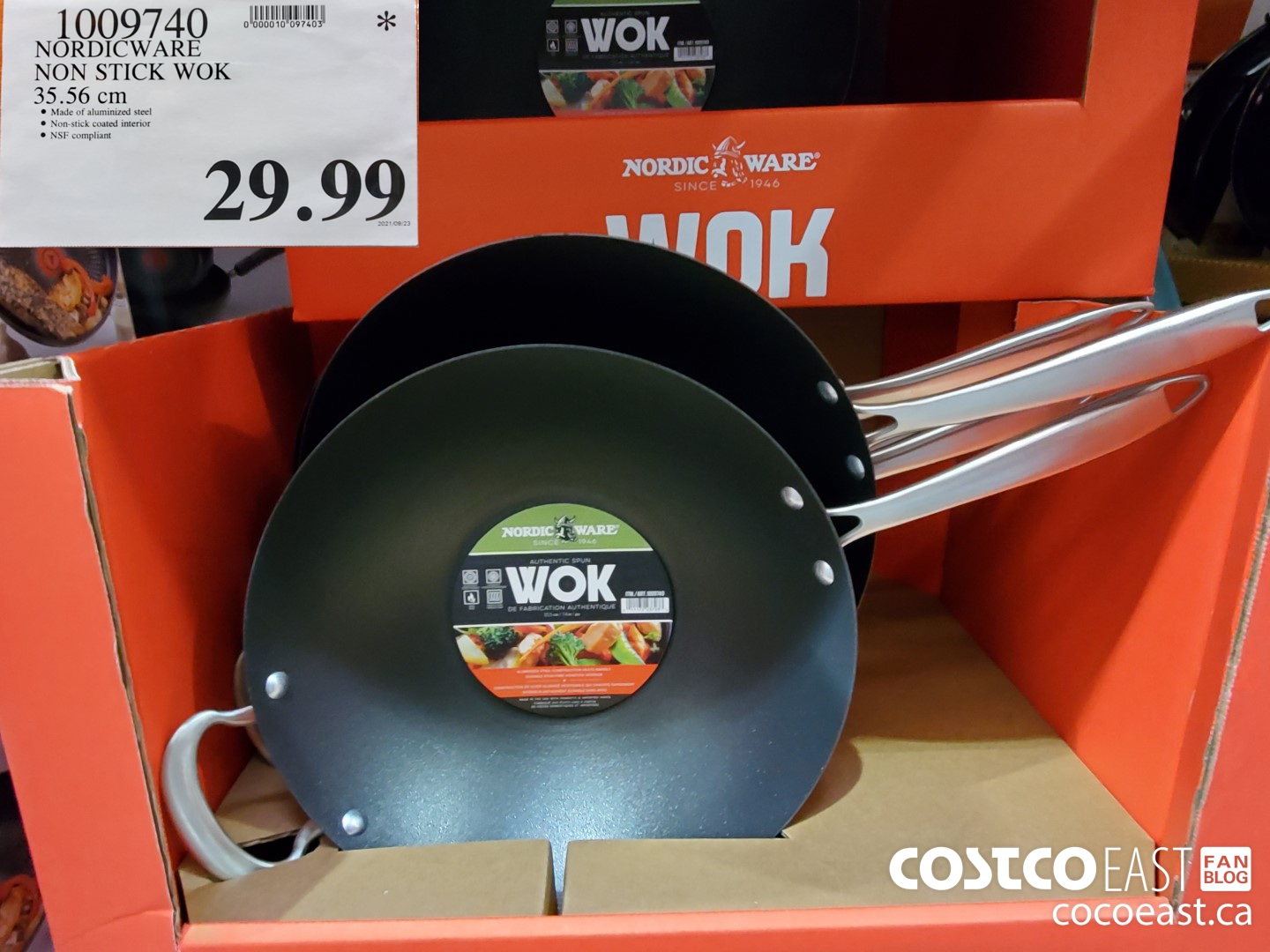 1009740 NORDICWARE NON STICK WOK 35 56 cm 29 99 - Costco East Fan Blog
