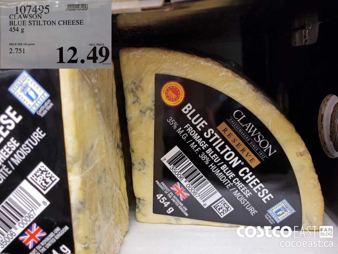 107495 CLAWSON BLUE STILTON CHEESE 454 g 12 49 - Costco East Fan Blog