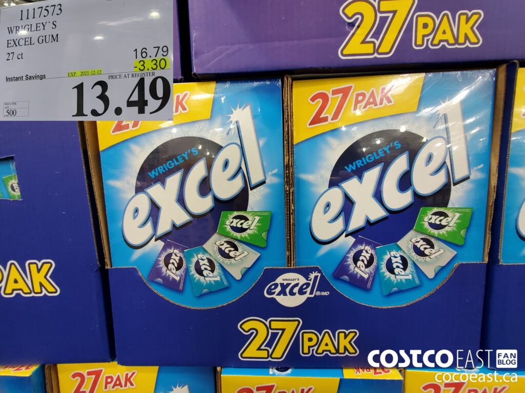 1117573 WRIGLEY S EXCEL GUM 27 CT 3 30 INSTANT SAVINGS EXPIRES ON 2021 ...