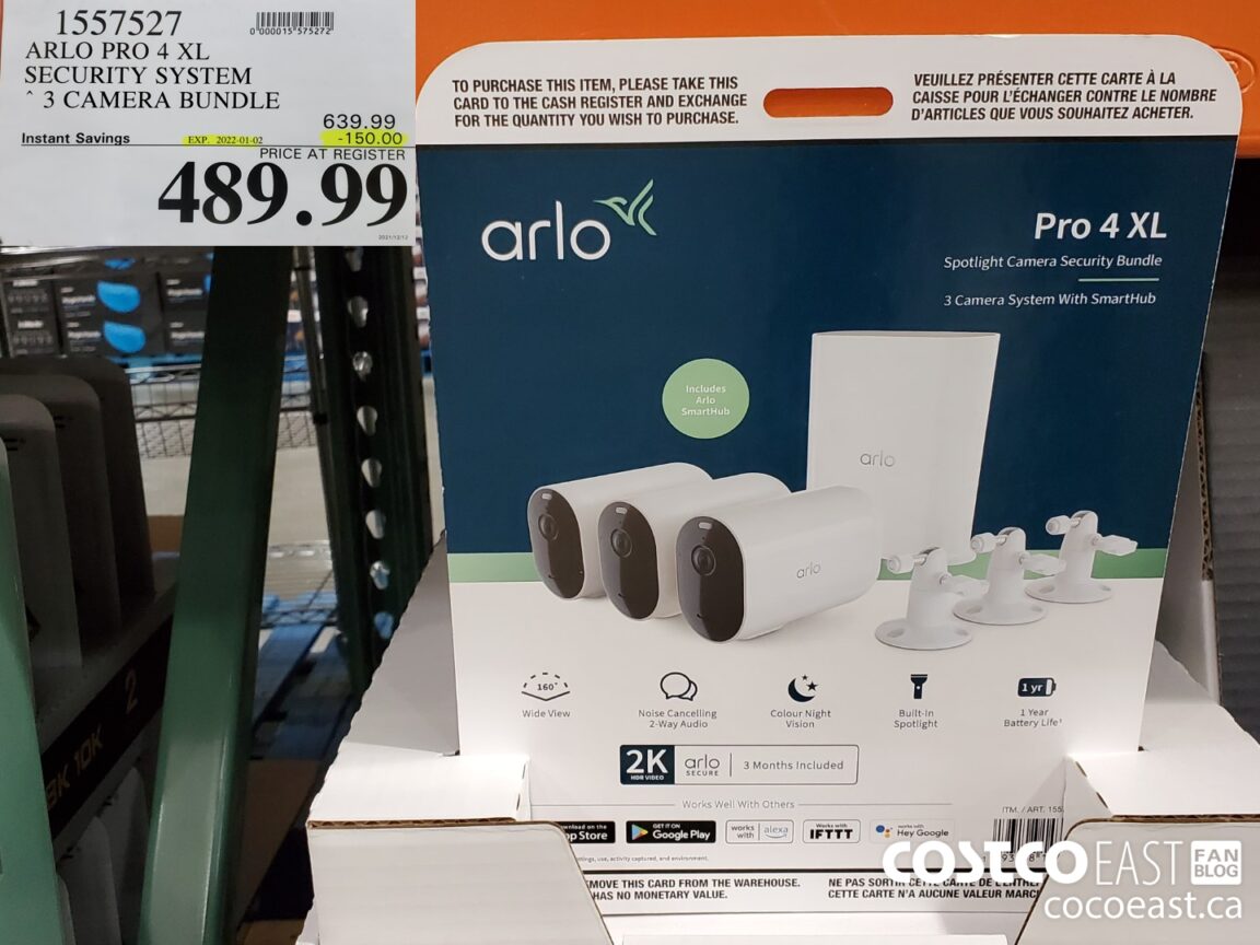 1557527 ARLO PRO 4 XL SECURITY SYSTEM 3 CAMERA BUNDLE 150 00 INSTANT ...