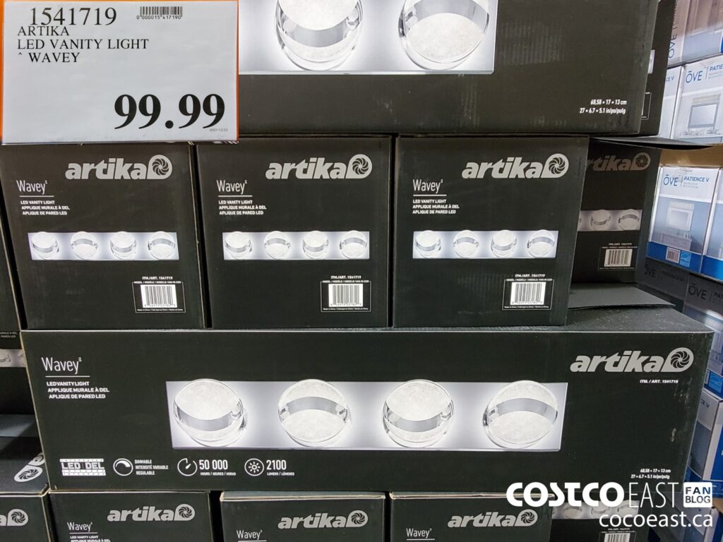 1541719 ARTIKA LED VANITY LIGHT WAVEY 99 99 - Costco East Fan Blog